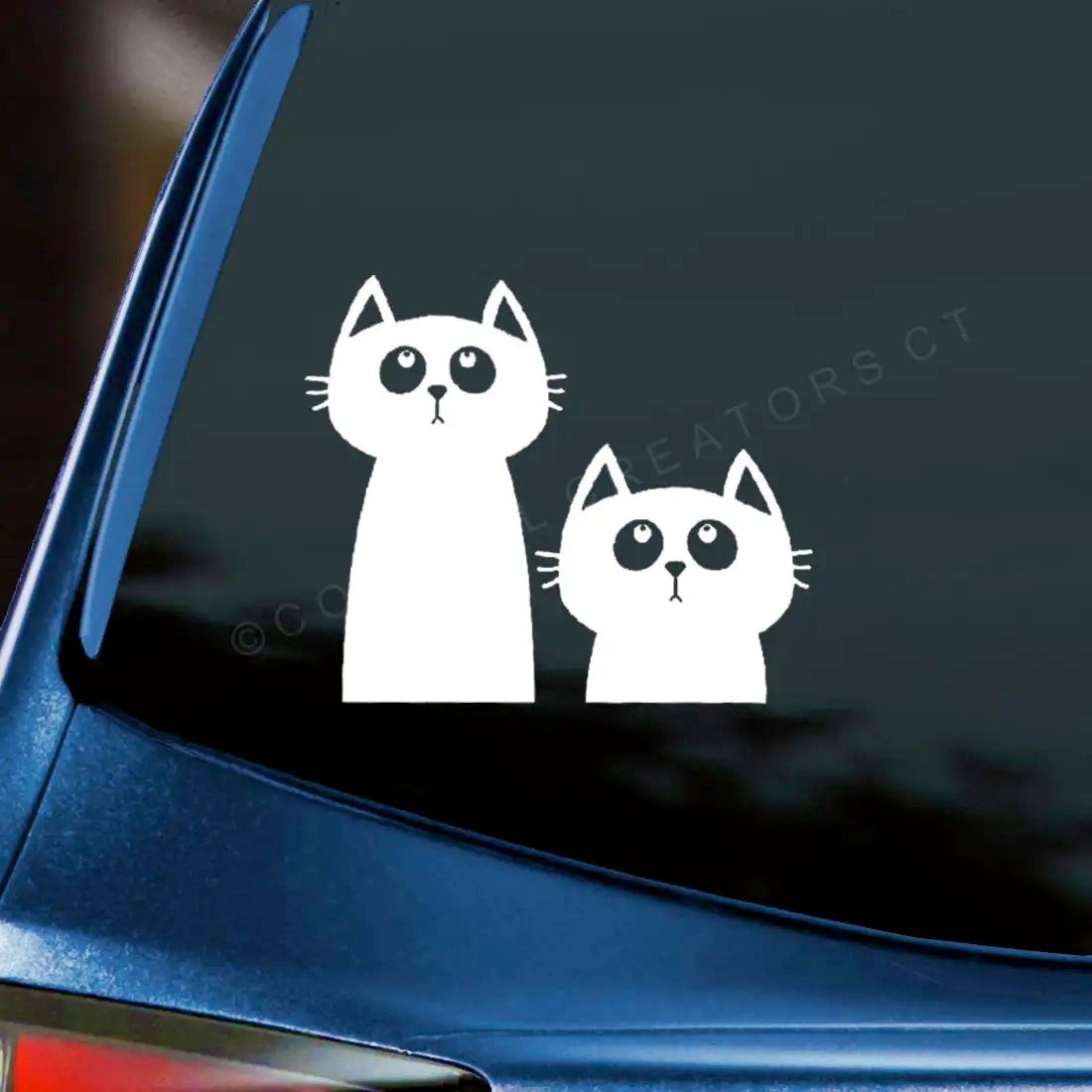 Cat Buddies Window Vinyl Sticker Decal - by Coastal Creators of ...