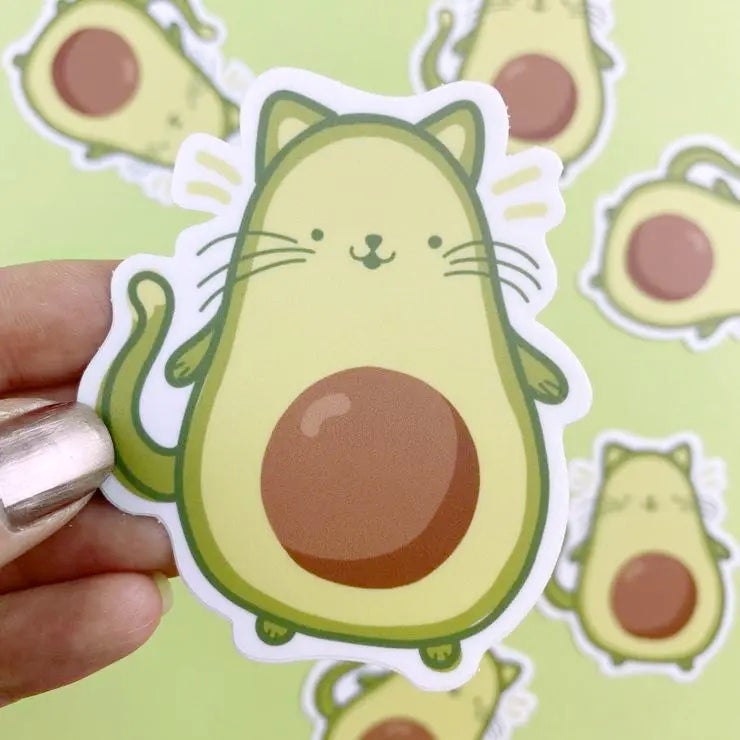 Avo-cat-o Vinyl Sticker - by Dippity and Snark | Cat aMEWsement