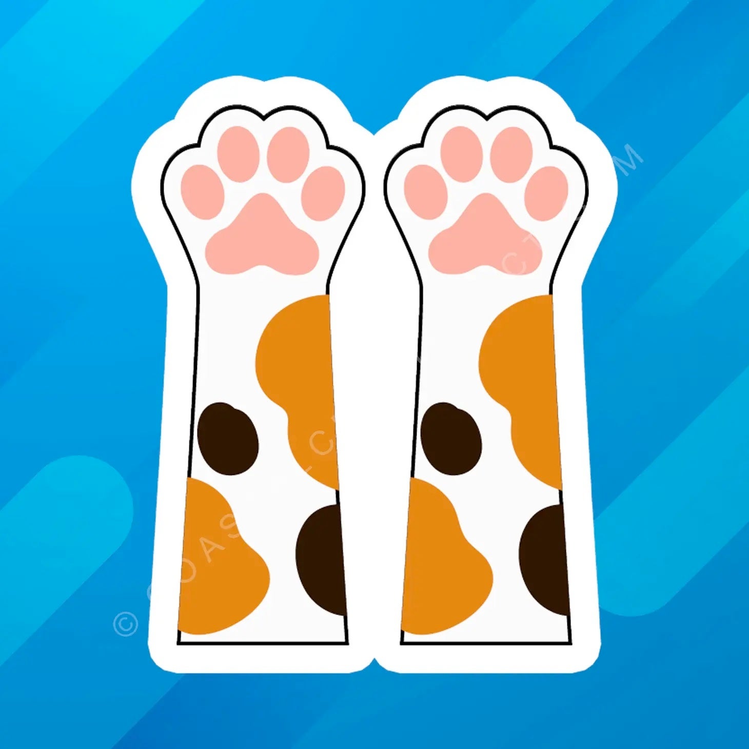 Calico "Toe Beans" Paws Waterproof Vinyl Laptop Bottle Sticker - by ...